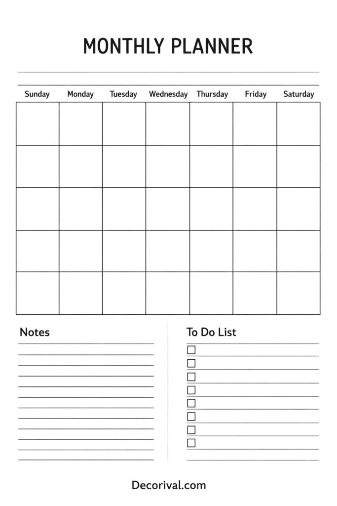 Top Free Printable Planner Pages for an Easy and Organized Life - Decorival